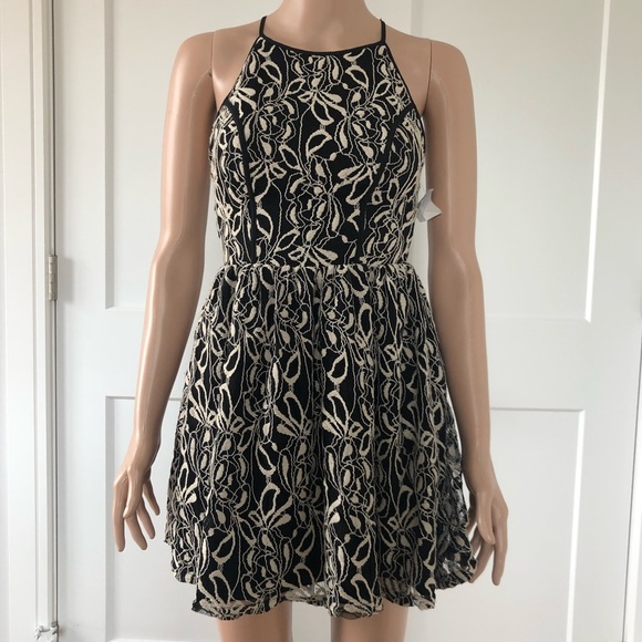 Necessary Objects | Dresses | Necessary Objects Halter Black White Lace ...